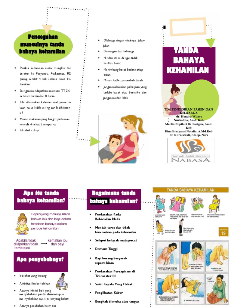 Leaflet Tanda Bahaya Kehamilan | PDF