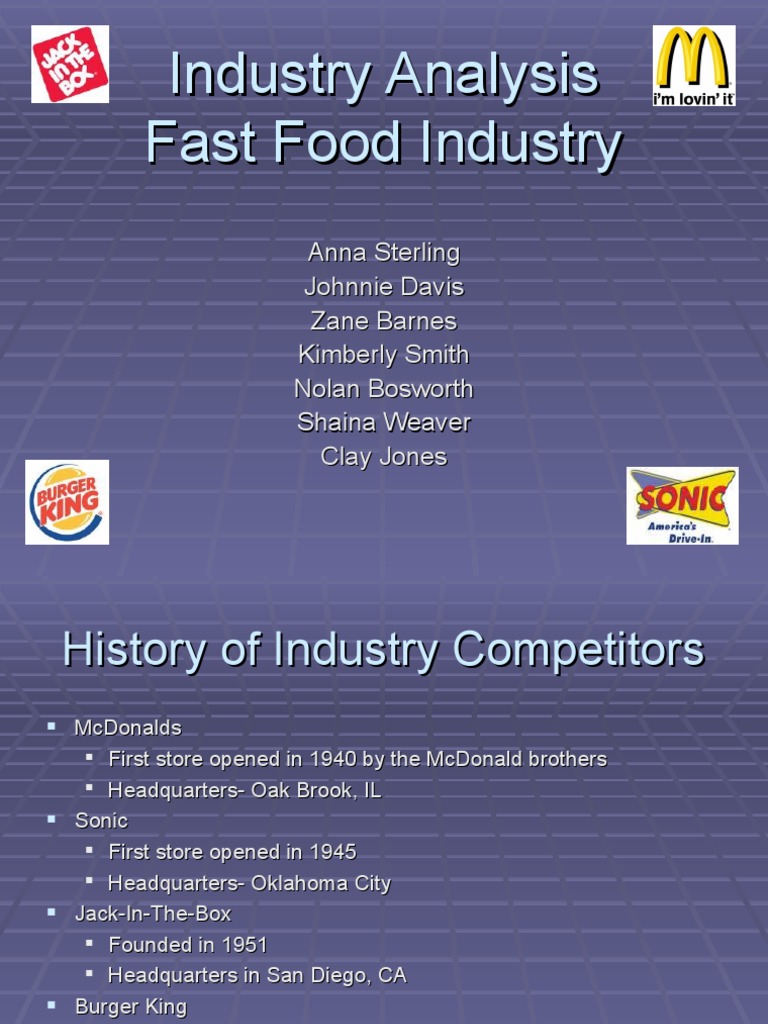 Fast Food Industry Overview and Analysis | PDF | Fast Food Restaurants ...