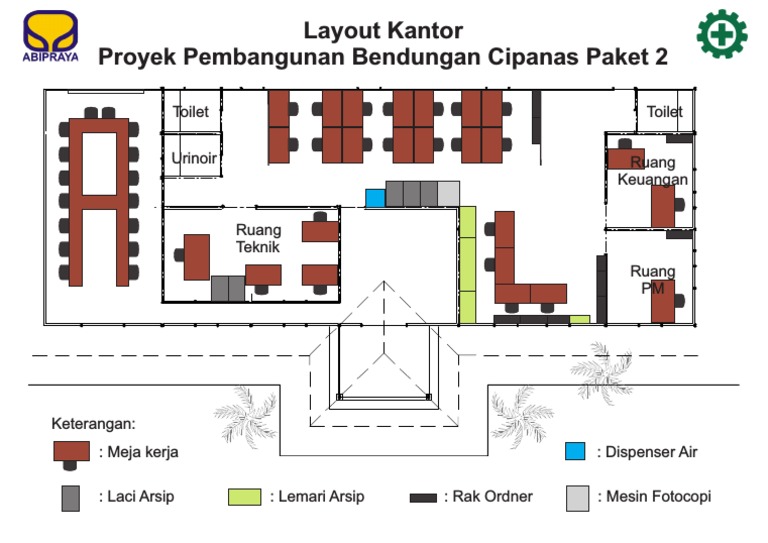 Layout Meja Dan Lemari Kantor | PDF