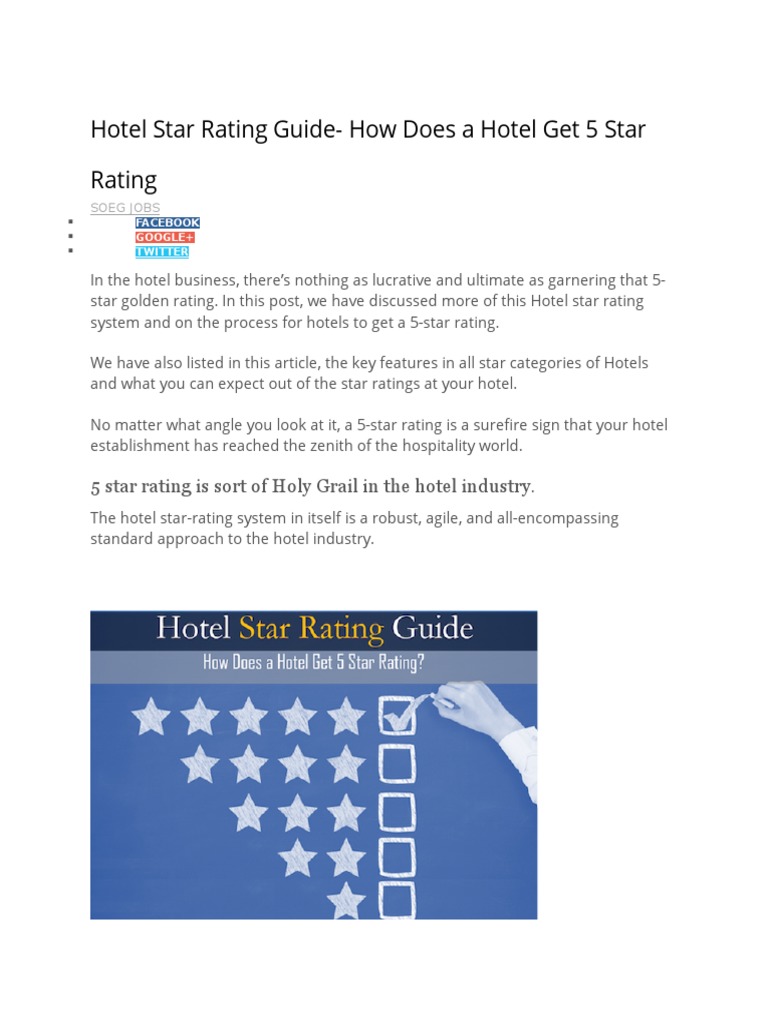 Hotel Star Rating Guide | PDF | Hotel | Bathroom