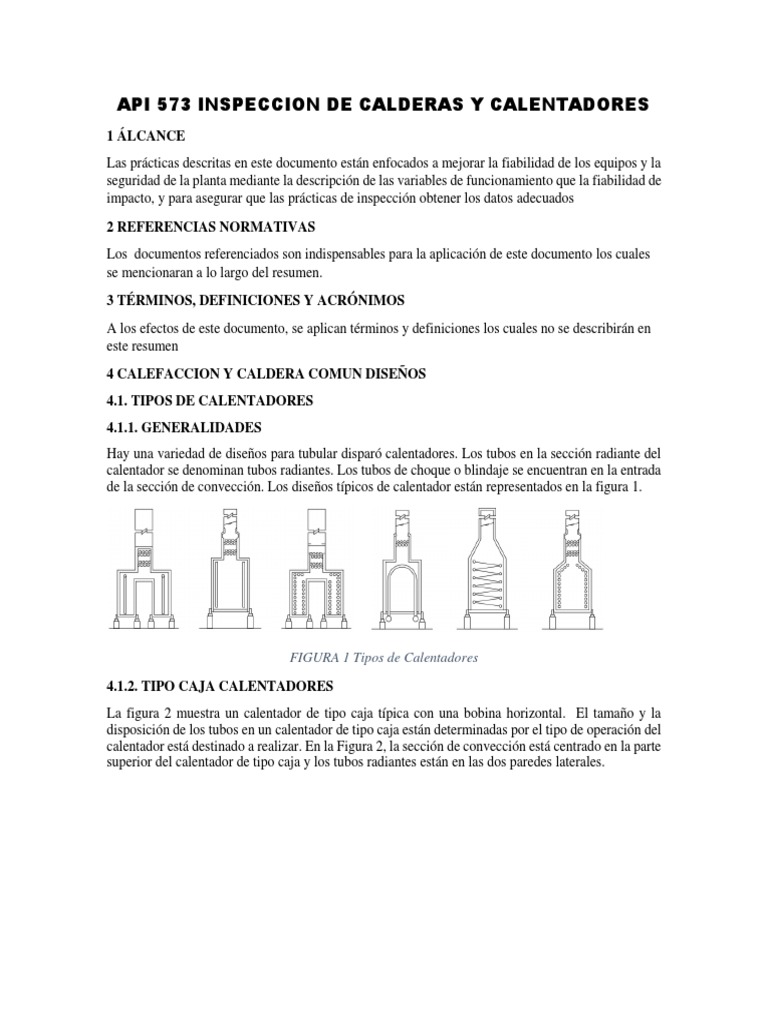 API 573 Inspeccion de Calderas y Calentadores Resumen Final | PDF ...