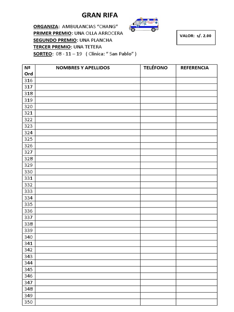 Gran Rifa Profondos | PDF