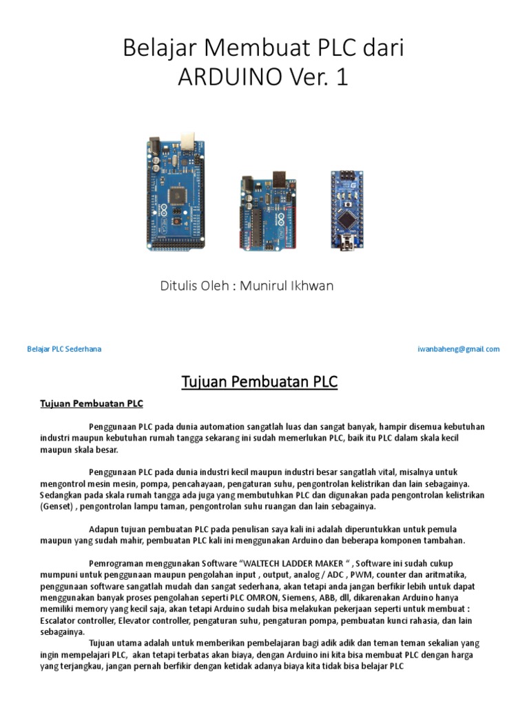 Belajar Membuat PLC Dari Arduino - V.1 | PDF