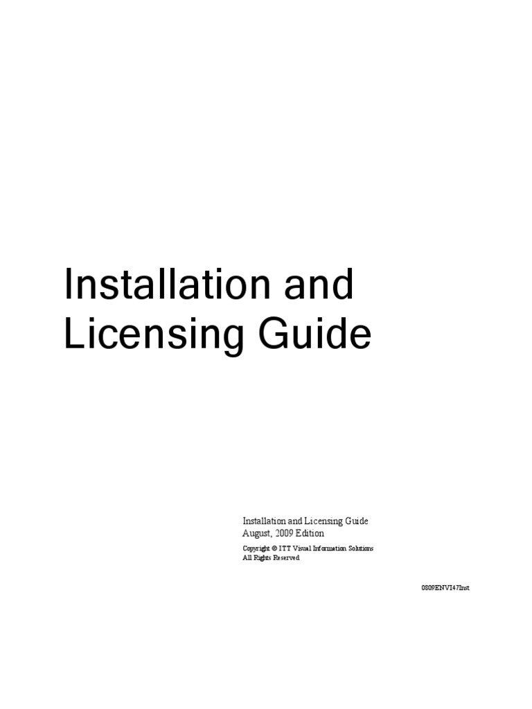 Installation and Licensing Guide ENVI52 | PDF | Command Line Interface | Operating System