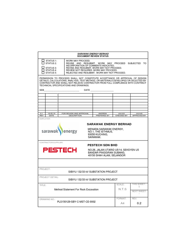 Rock Excavation | PDF | Construction Management | Occupational Safety ...