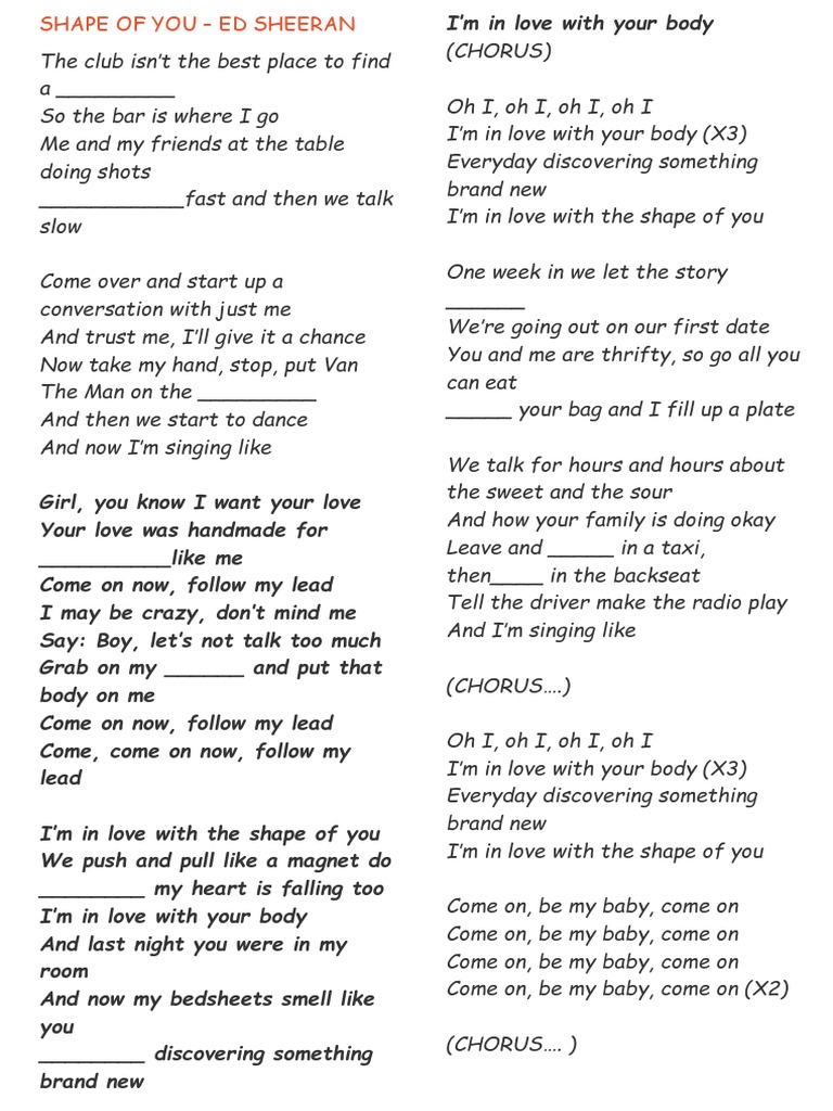 Shape of You | PDF