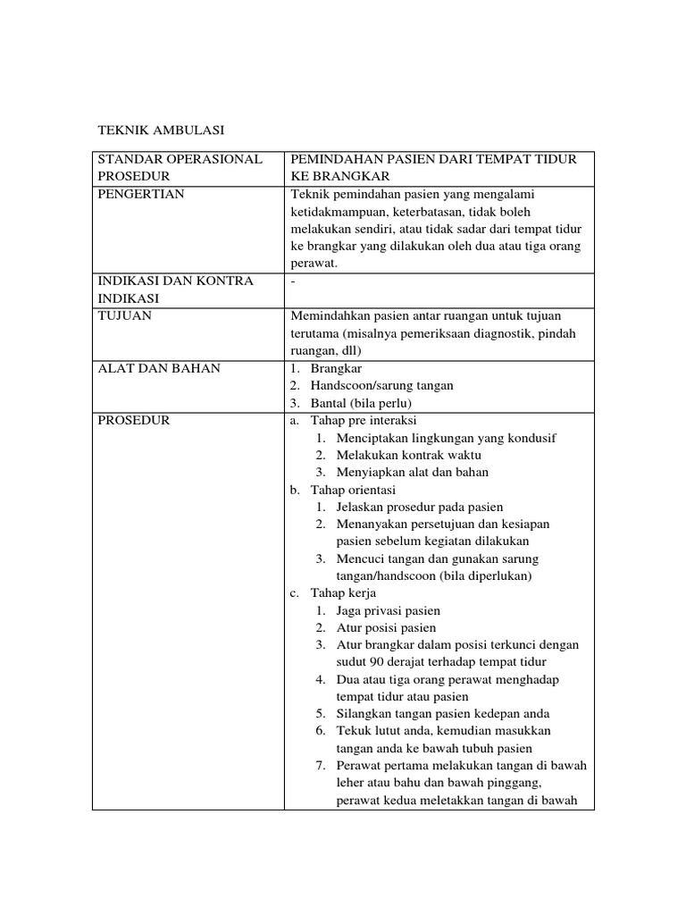 Teknik Ambulasi | PDF