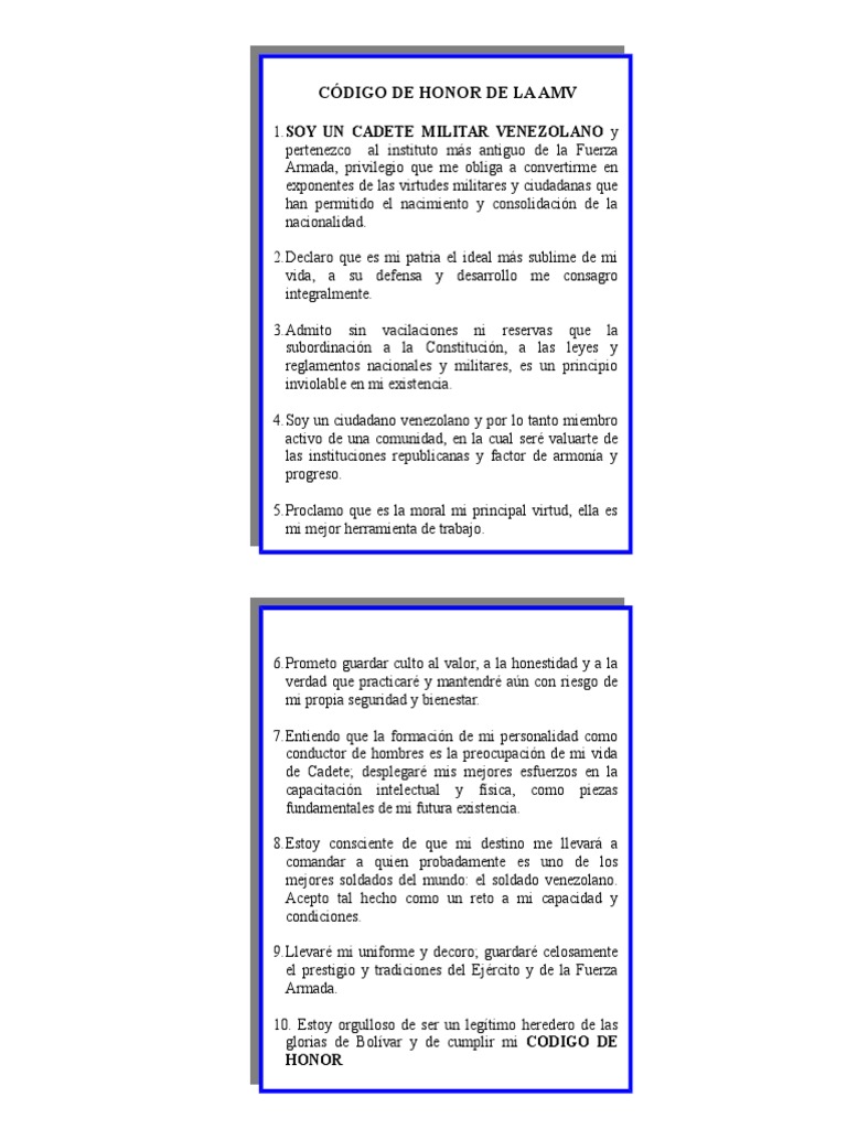 Código de Honor | PDF