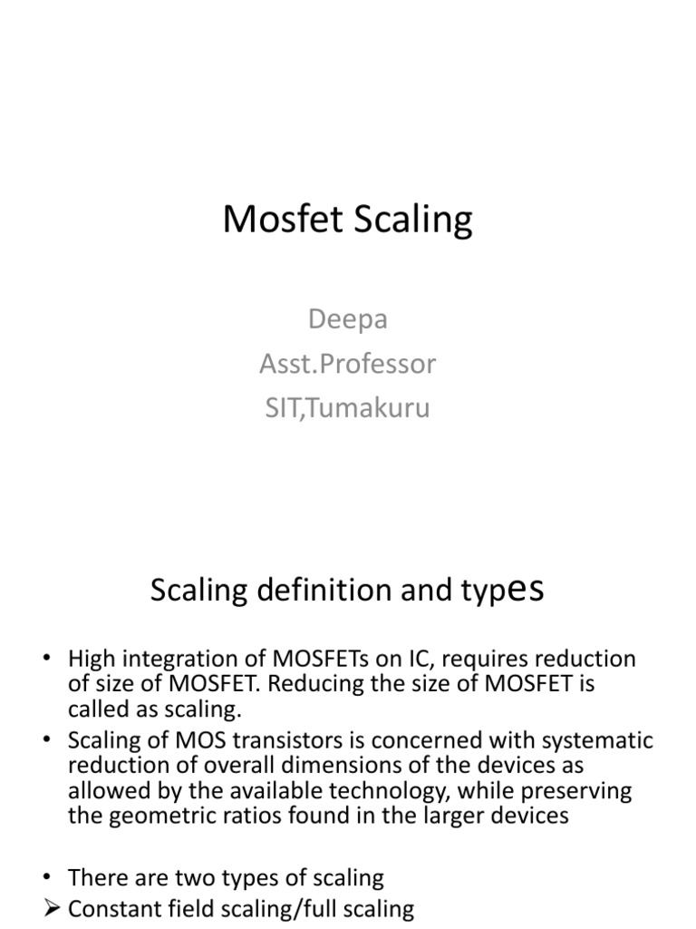 Mosfet Scaling | PDF | Mosfet | Field Effect Transistor