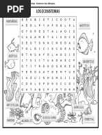 Sopa de Letras: Ecosistemas para Niños | PDF