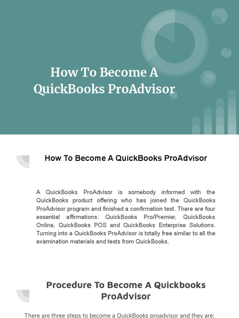 QuickBooks ProAdvisor Certification Guide | PDF | Career & Growth