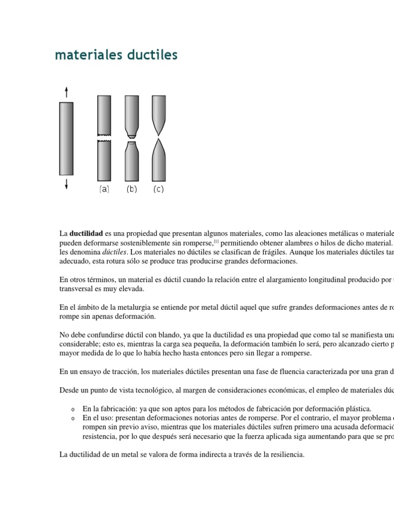 Material Ductil | PDF | Ductilidad | Ciencias fisicas