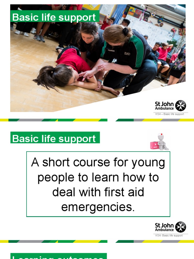 KS4 Basic Life Support Presentation | PDF | Cardiopulmonary ...