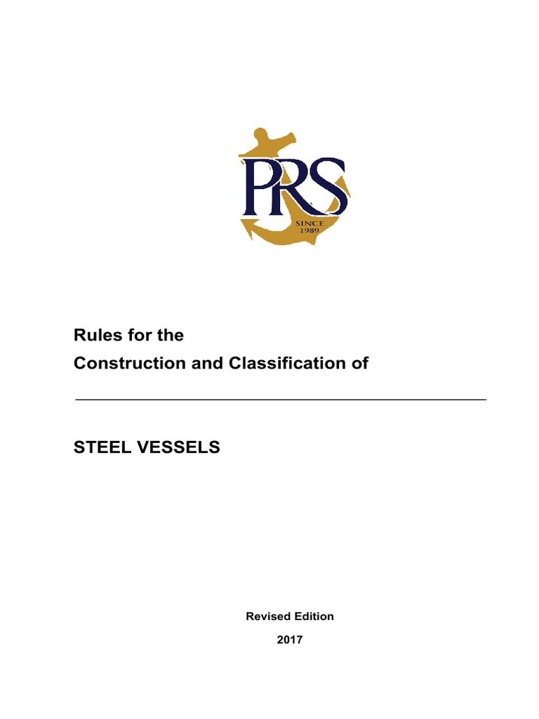 Prs Rules 2017 | PDF | Ships | Watercraft