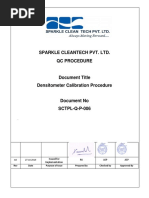 Densitometer Calibration Procedure | PDF | Calibration | Scientific ...