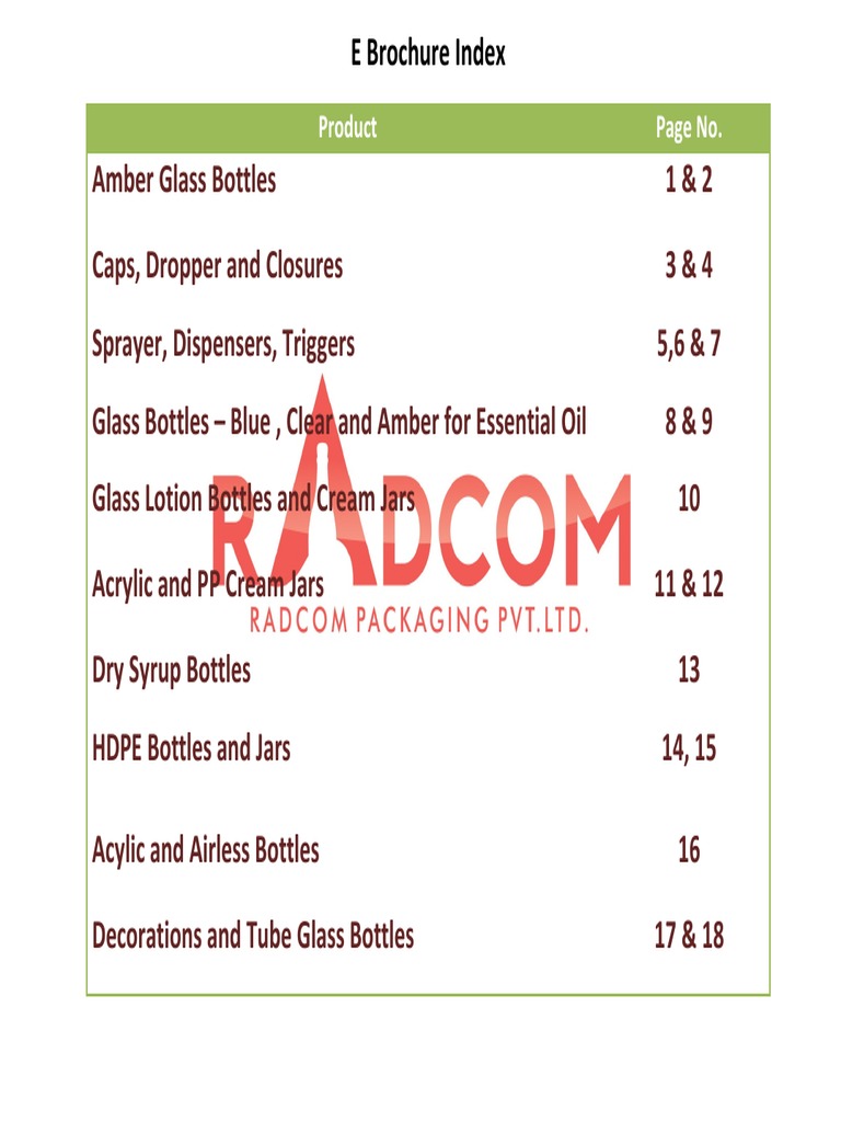 Radcom Packaging PVT LTD | PDF