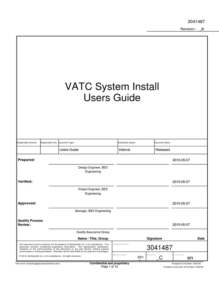 Train Borne ATP Guide | PDF | Installation (Computer Programs ...