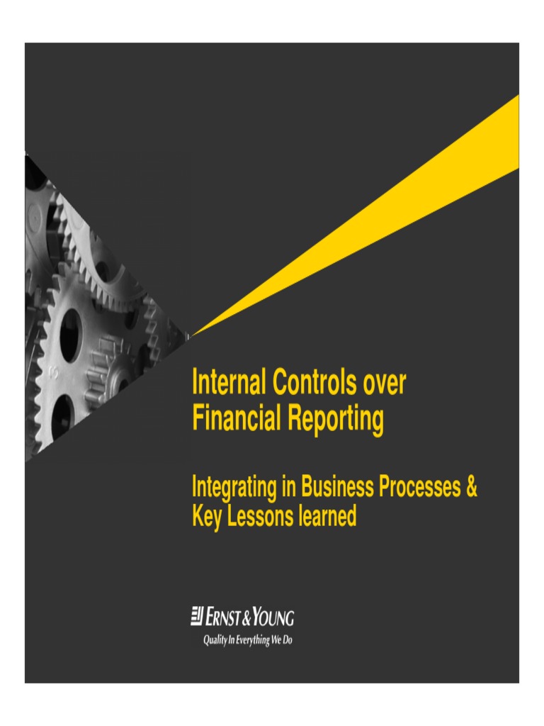 ICFR Presentation - Ernst and Young | Internal Control | Risk | Free 30 ...