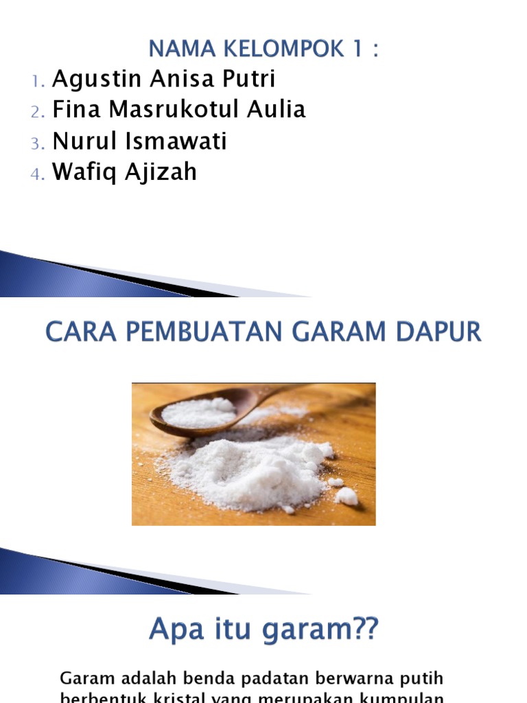 Pembuatan Garam Dapur | PDF