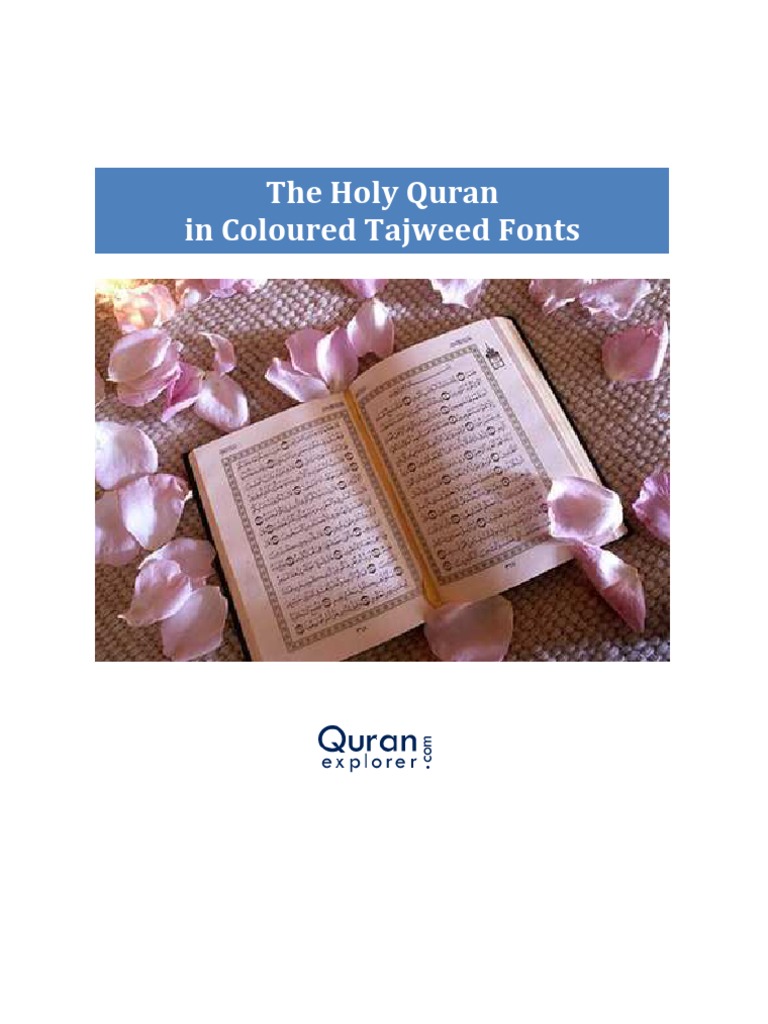 Quran in Coloured Tajweed Fonts | PDF | Oral Communication | Languages ...
