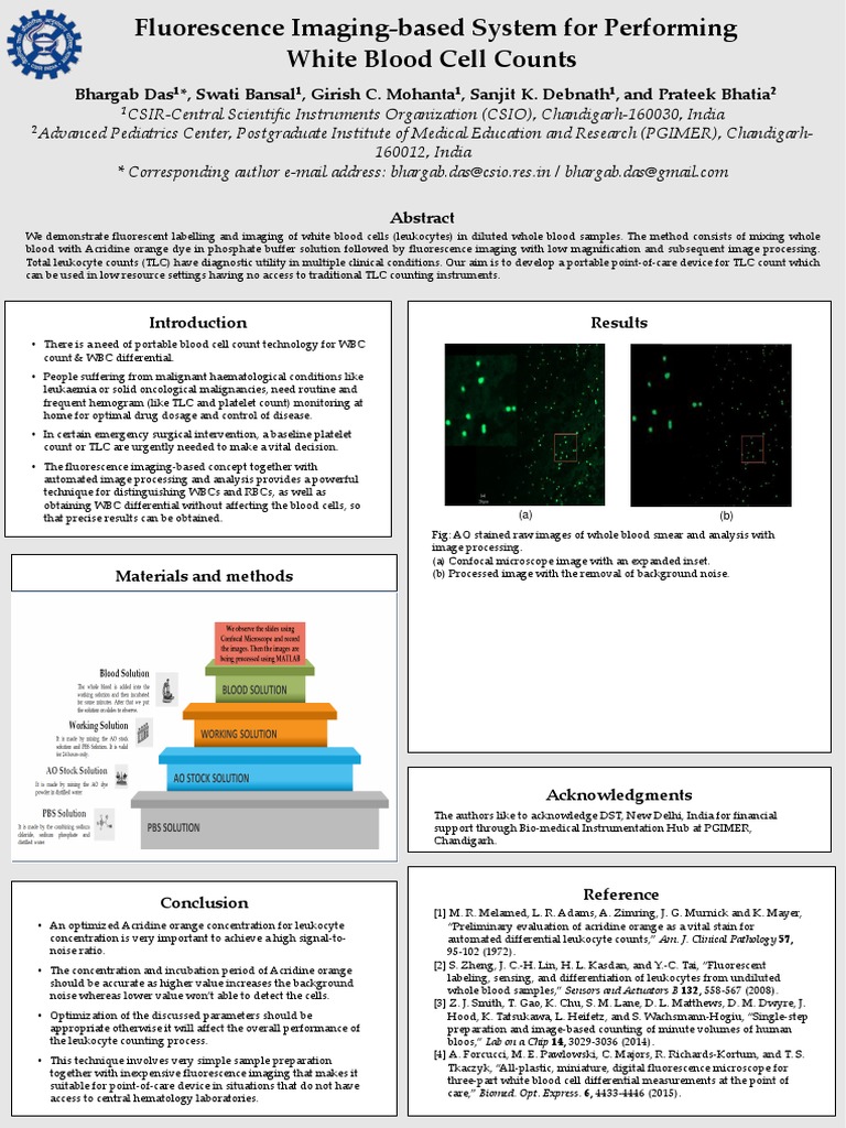 WBC Poster | PDF | White Blood Cell | Biotechnology