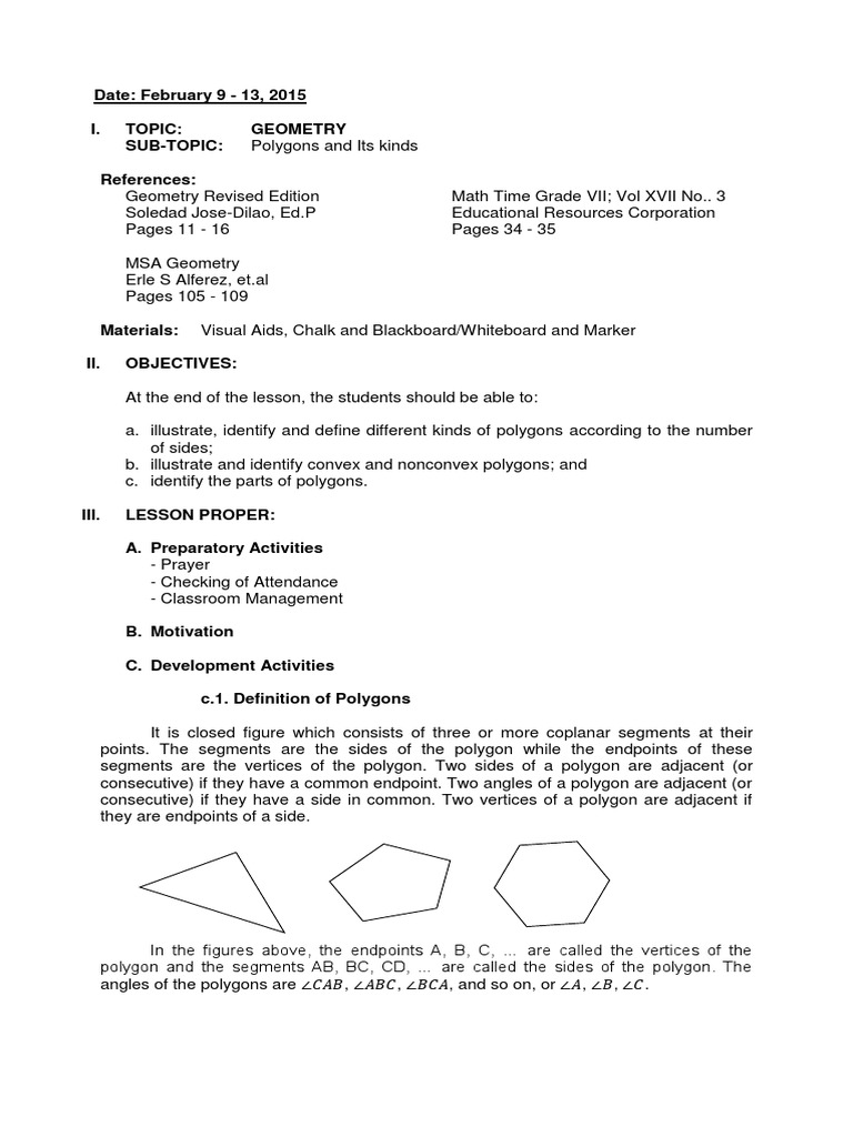 Polygons For Grade 7 | PDF | Polygon | Elementary Mathematics
