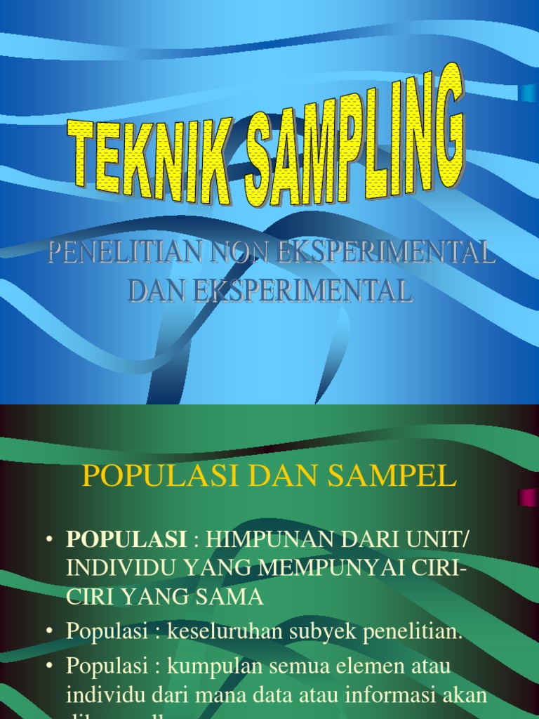 Panduan Populasi dan Sampel | PDF