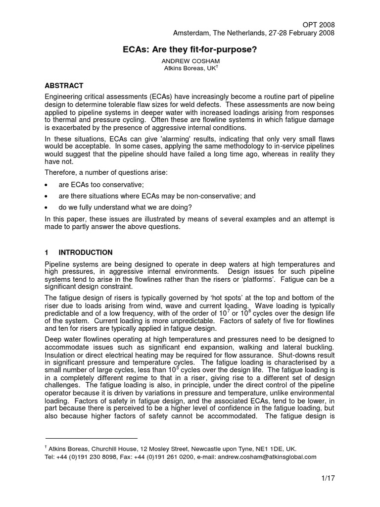 ECA Brief Explanation PDF | PDF | Fatigue (Material) | Fracture Mechanics
