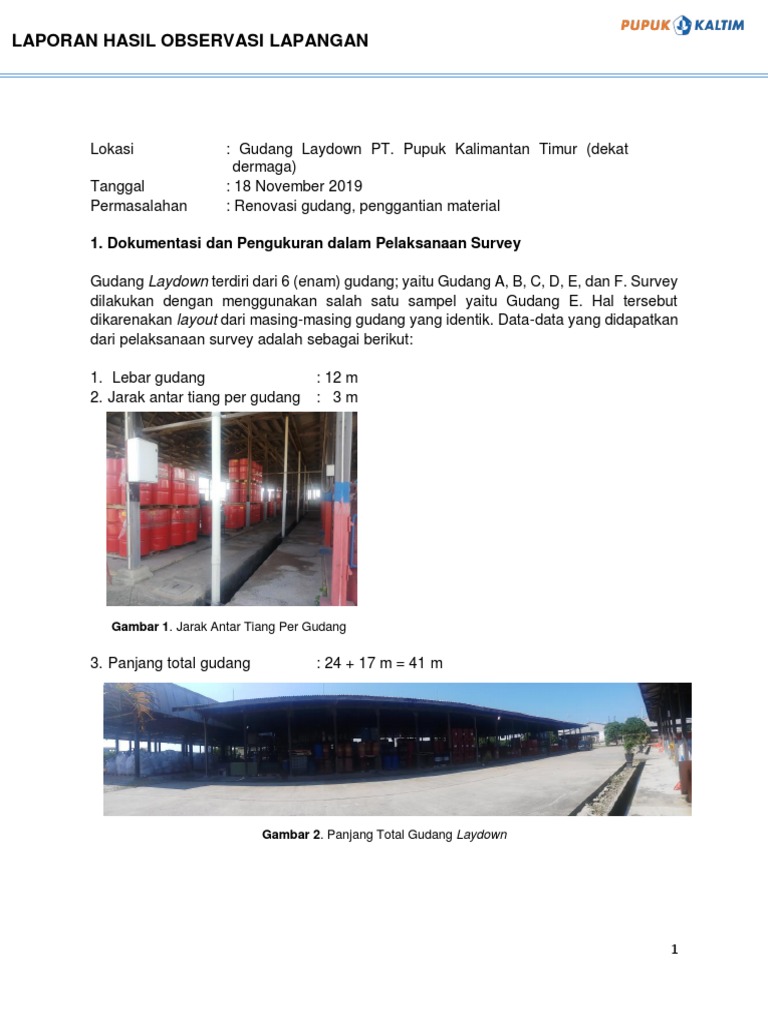 Gudang Laydown | PDF