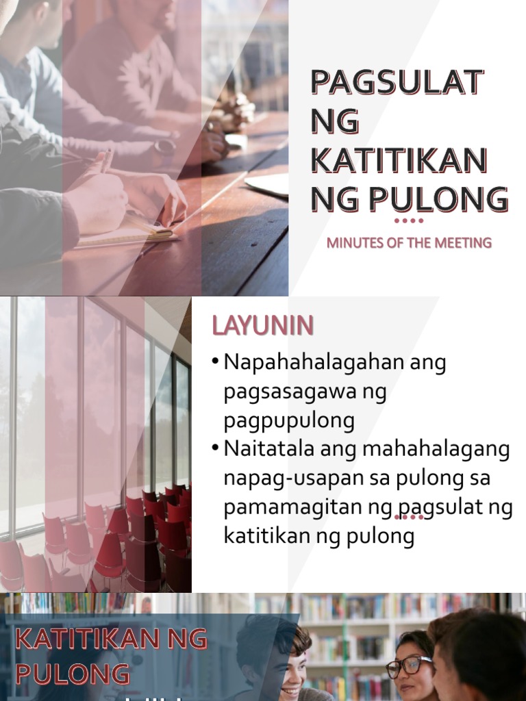 Katitikan NG Pulong | PDF