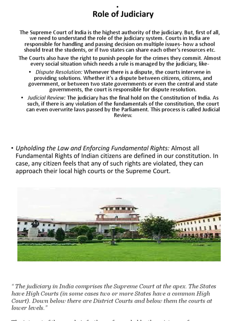 Functions of the Indian Judiciary | PDF | Supreme Courts | Supreme ...