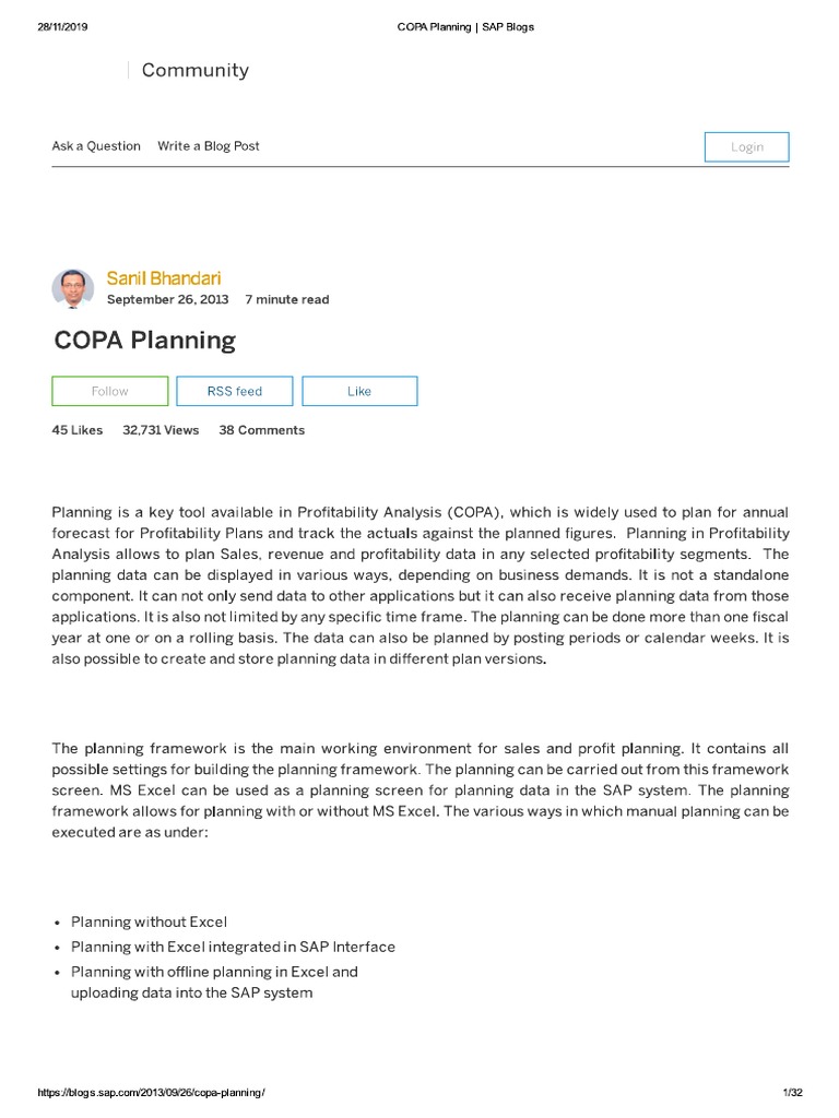 Sap Copa Planning | PDF