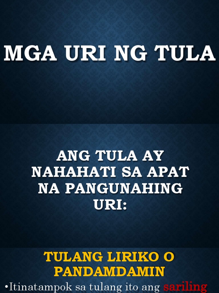 Mga Uri NG Tula (Grade 9) | PDF