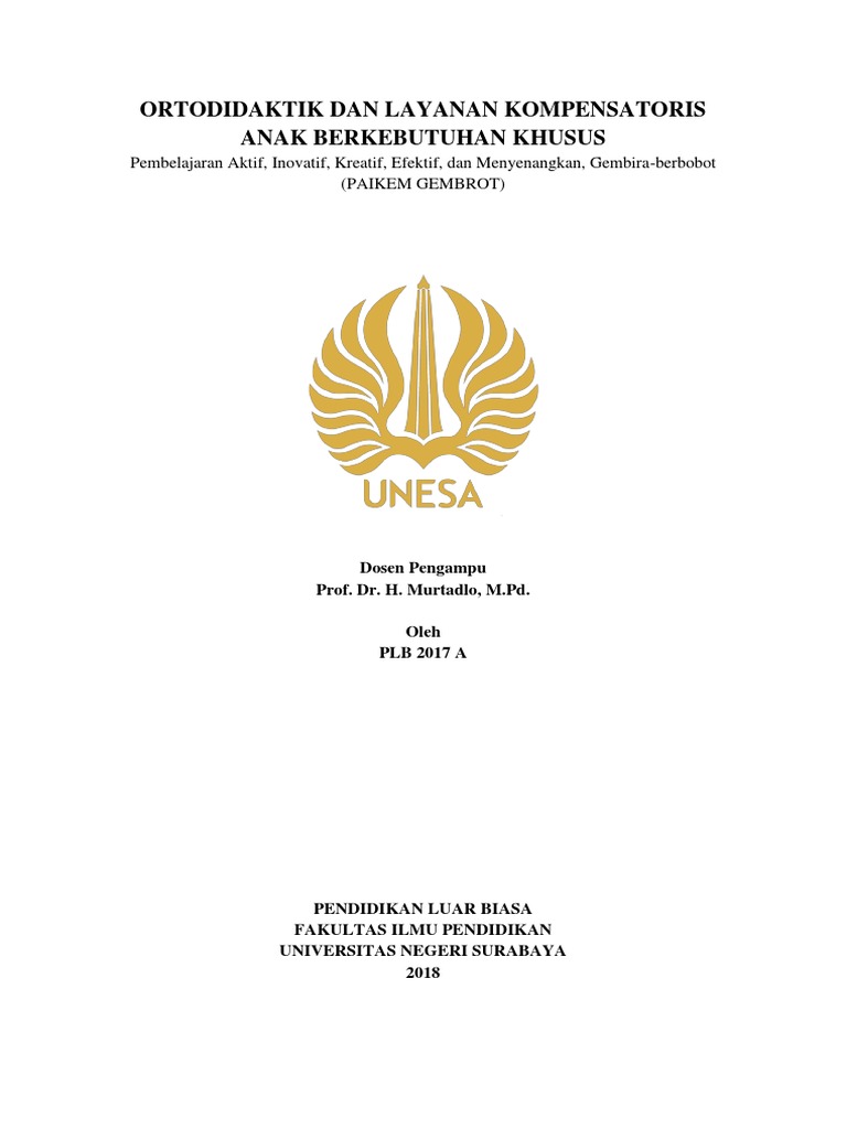 Modul Ortodidaktik PLB 2017 A Dengan Halaman | PDF