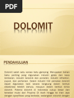 Karakteristik dan Pemanfaatan Dolomit | PDF | Seni | Sains & Matematika