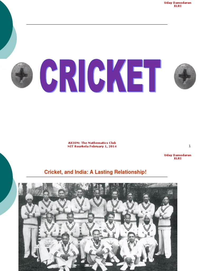 Cricket and Math | PDF | Bowling (Cricket) | Forms Of Cricket