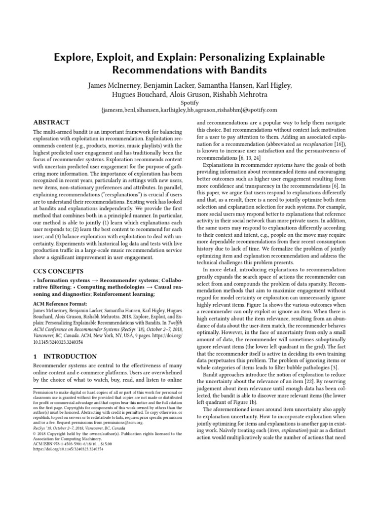 Bart Rec Sys | PDF | Null Hypothesis | Teaching Mathematics