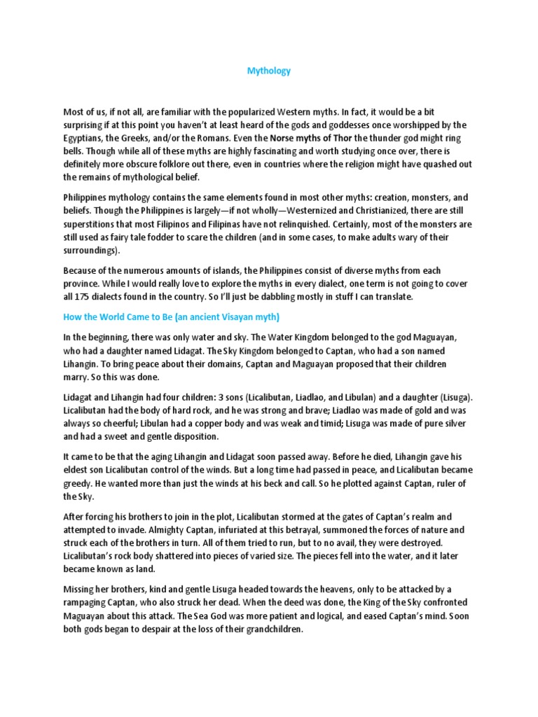 Mythology and Folklore Lessons | PDF | Legendary Creatures | Mythology