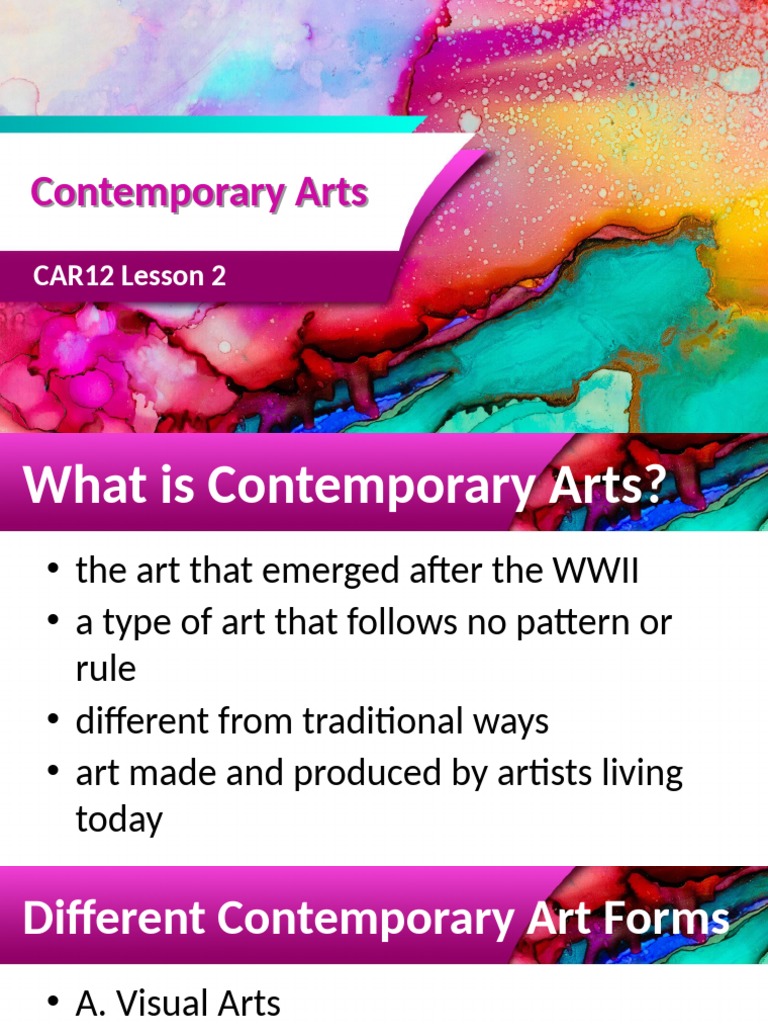 Contemporary Arts Overview | PDF | Paintings | Art Media