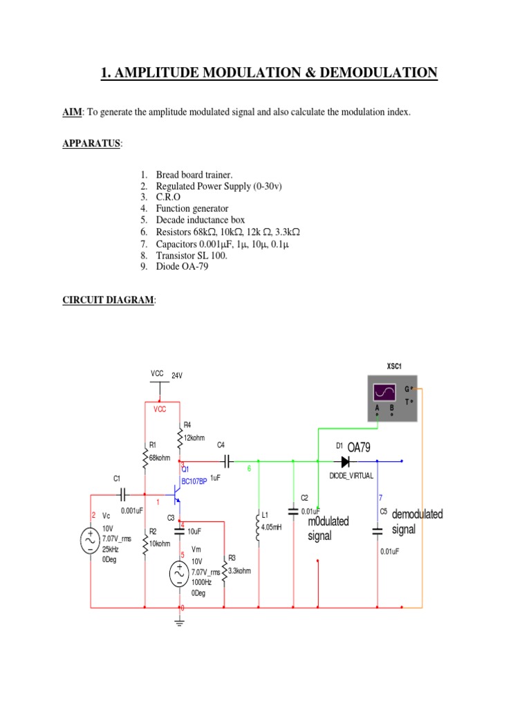 Amplitude Modulation Pdf Detector Radio Modulation