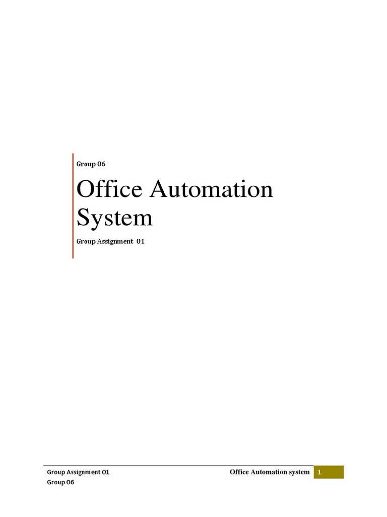 Office Automation Syatem | PDF | Information System | Image Scanner