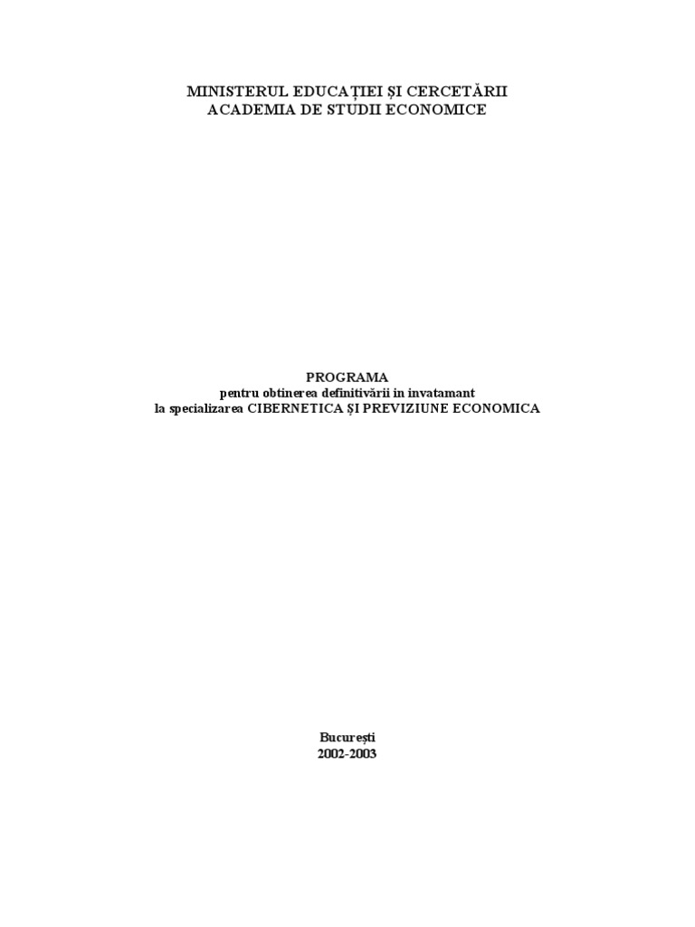 ASE Cibernetica | PDF