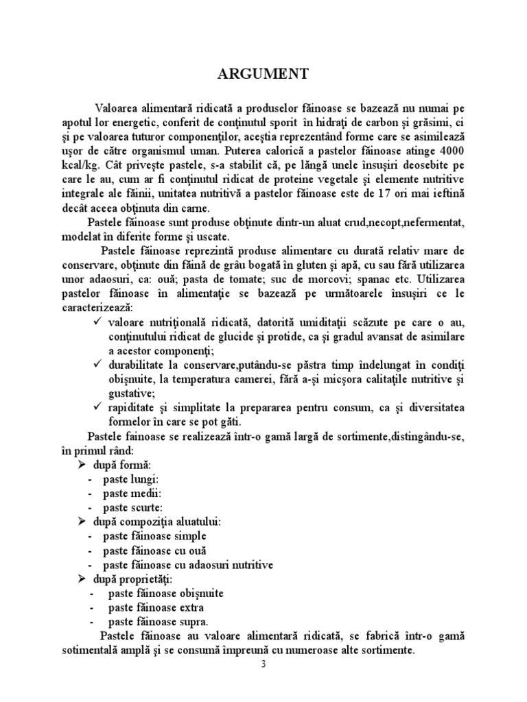 Proiect Paste Fainoase | PDF