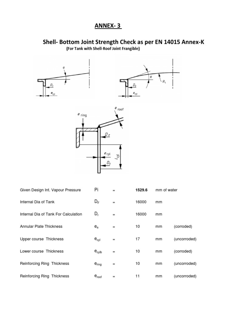 Bottom Failure - Annex K - en 14015 - Rev 3 | PDF | Continuum Mechanics ...