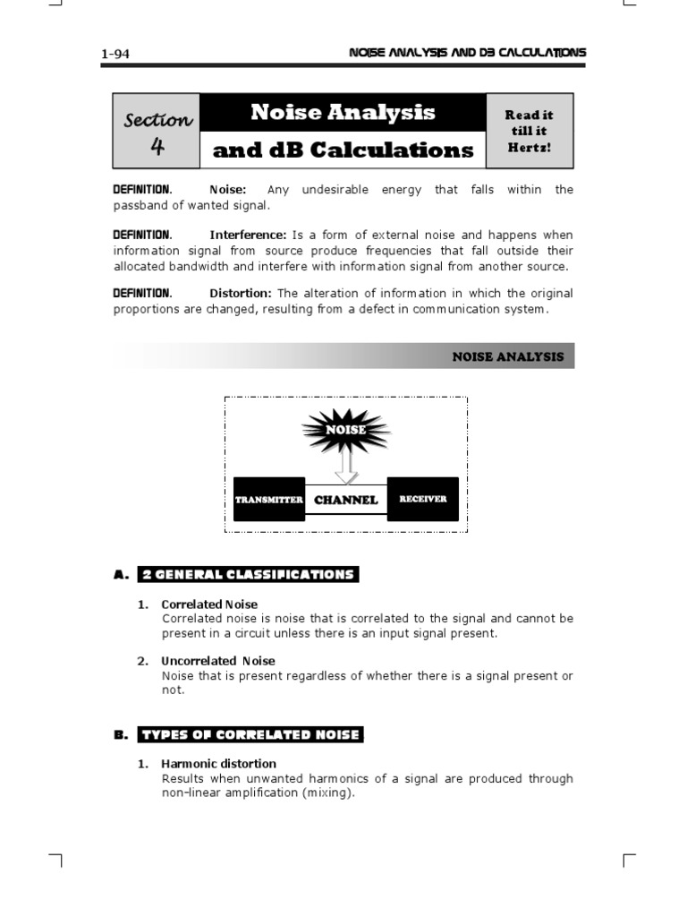 Noise Power and dB Calculations Guide | PDF | Decibel | Amplifier