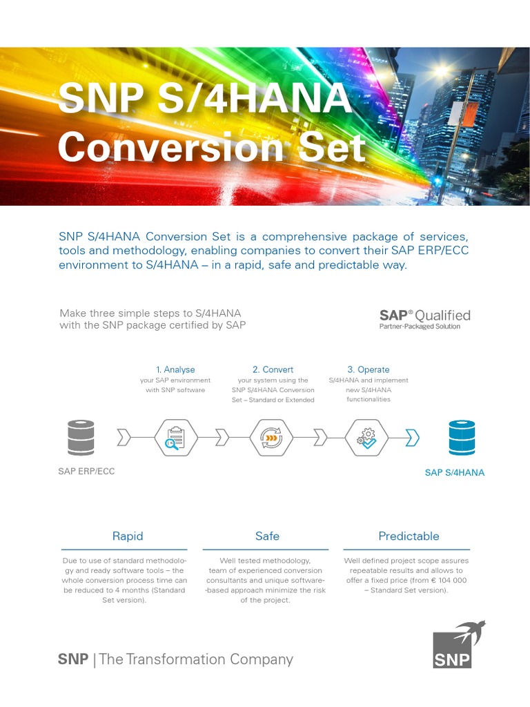 S4HANA Conversion One Pager en | PDF | Sap Se | Information Technology ...