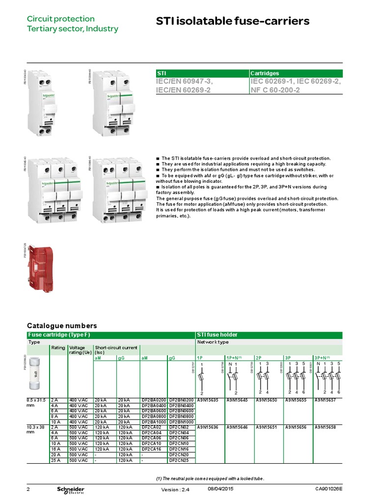 STI Fuse Brochure | PDF | Fuse (Electrical) | Electrical Components