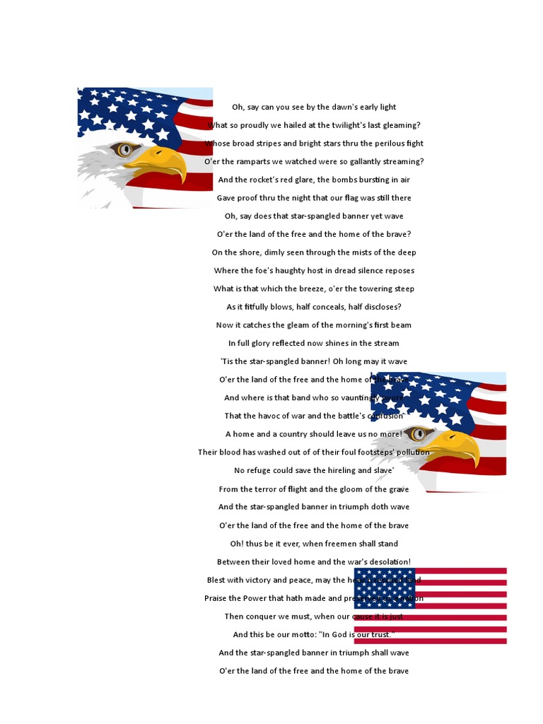 ¿Cuál Es La Letra Del Himno De Los Estados Unidos – GGWE