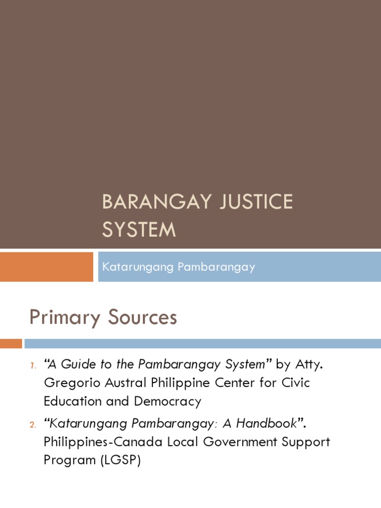 Barangay Justice System | PDF | Arbitration | Mediation