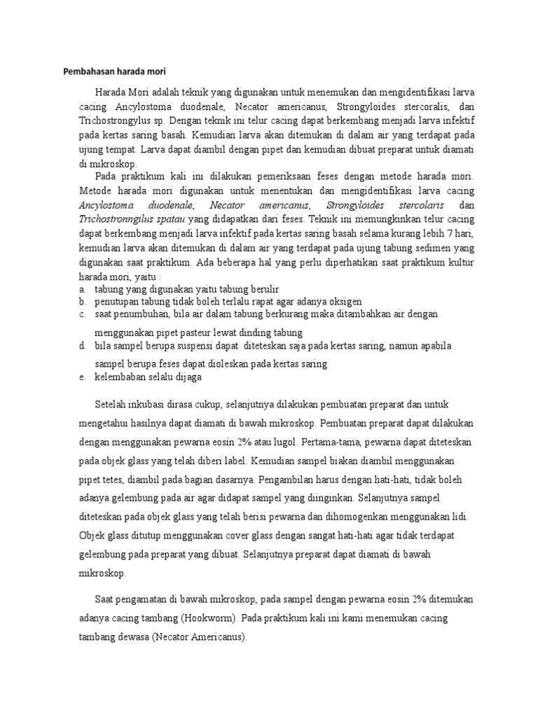 Pembahasan Harada Mori | PDF